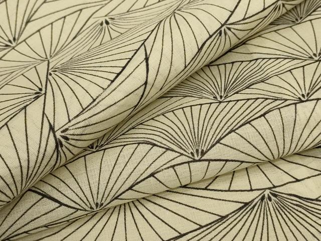 平和屋着物＊夏物　小紋　紗　松葉文　AAAZ8546jd