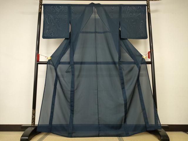 平和屋着物＊夏物　色無地　絽　褐返色　洗える着物　AAAZ8575jd