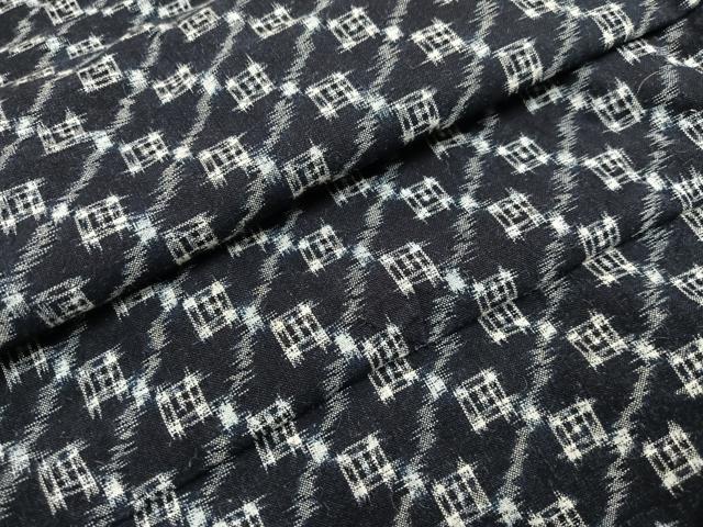 平和屋着物●久留米絣　単衣　綿　逸品　AAAZ8873ph