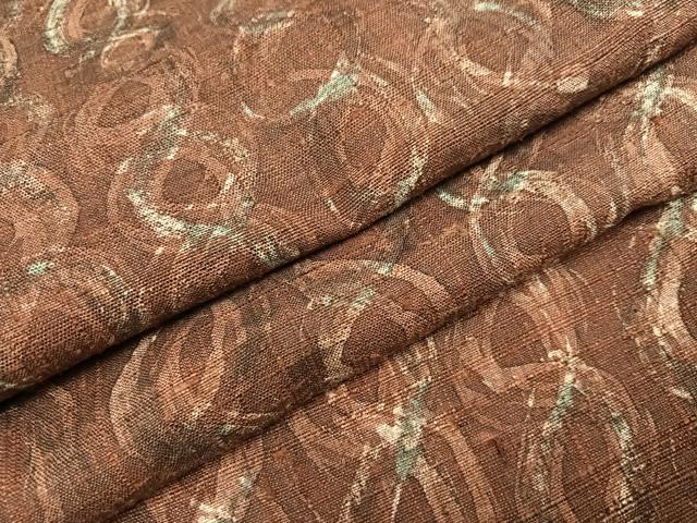 平和屋着物●上質な小紋　紬地　手描き　間道　正絹　逸品　AAAZ8876ph