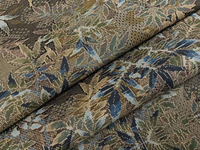 平和屋着物●本場大島紬　一元7マルキ　総絣　草木文　正絹　逸品　AAAZ8890ph