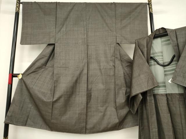 平和屋着物●男性　本場大島紬　アンサンブル　100亀甲　総詰め　正絹　逸品　未使用　AAAZ8928ck