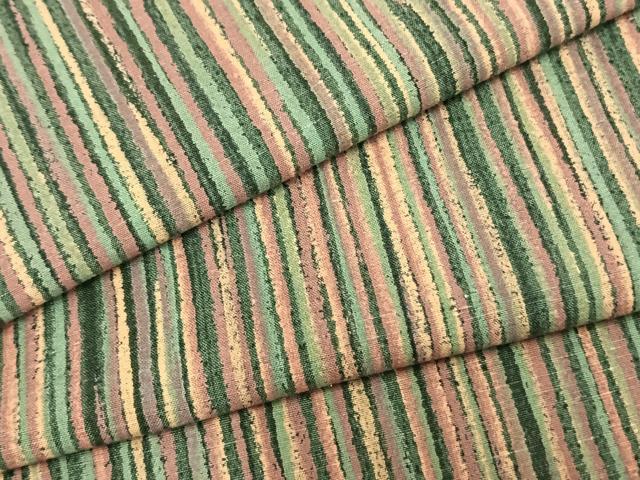 平和屋着物▽上質な紬　単衣　縞　正絹　逸品　AAAZ9005fy