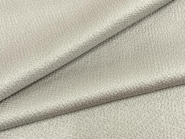 平和屋着物▽上質な色無地　単衣　紗綾形地紋　白鼠色　正絹　逸品　AAAZ9032fy