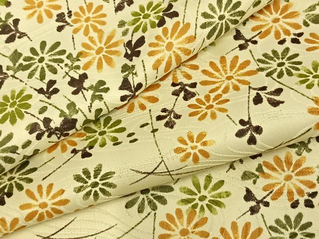 平和屋着物▽小紋　単衣　草花文　洗える着物　AAAZ9039fy