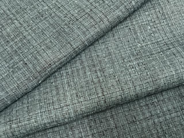 平和屋着物▽上質な紬　単衣　網代織　正絹　逸品　未使用　AAAZ9064fy