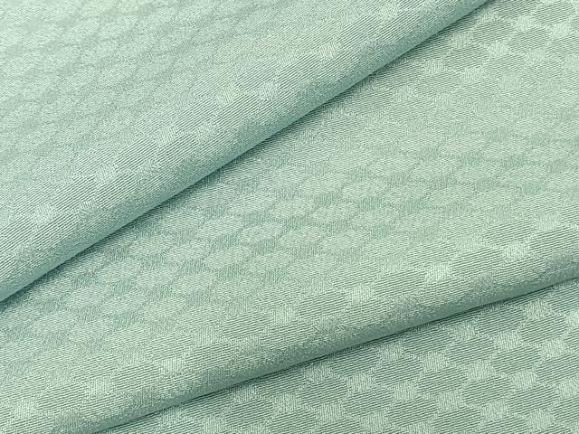 平和屋着物▽色無地　単衣　花尽くし　水色　洗える着物　AAAZ9093fy