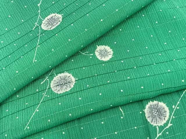 平和屋着物▽小紋　単衣　枝花文　暈し染め　洗える着物　AAAZ9094fy