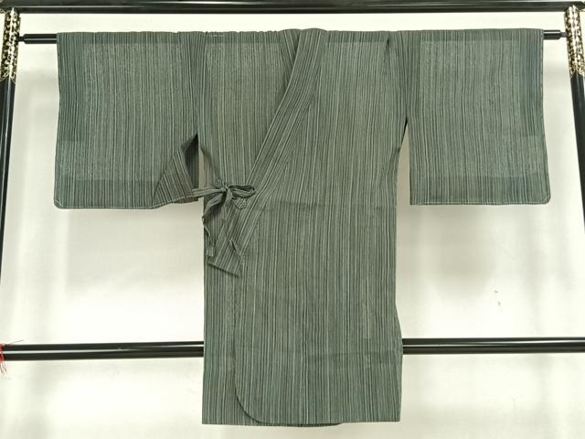 平和屋着物▽道中着　スリーシーズン　春夏秋　塵除け　縞　ロング丈　未使用　AAAZ9100fy