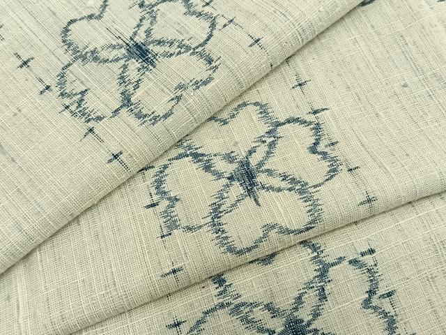 平和屋着物▽上質な紬 　単衣　花間道 　正絹　逸品　未使用　AAAZ9122fy