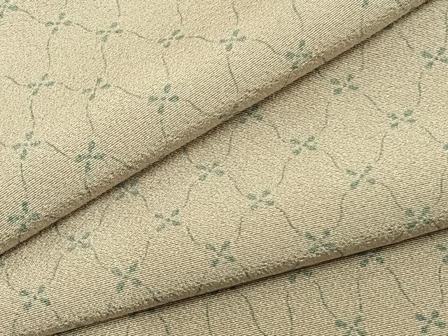 平和屋着物▽上質な小紋　単衣　幾何学花文　正絹　逸品　未使用　AAAZ9124fy