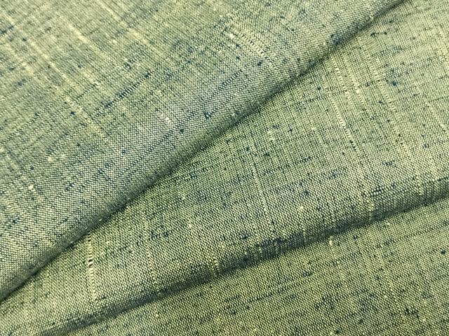 平和屋着物▽上質な紬　単衣　霞文　正絹　逸品　AAAZ9285fy