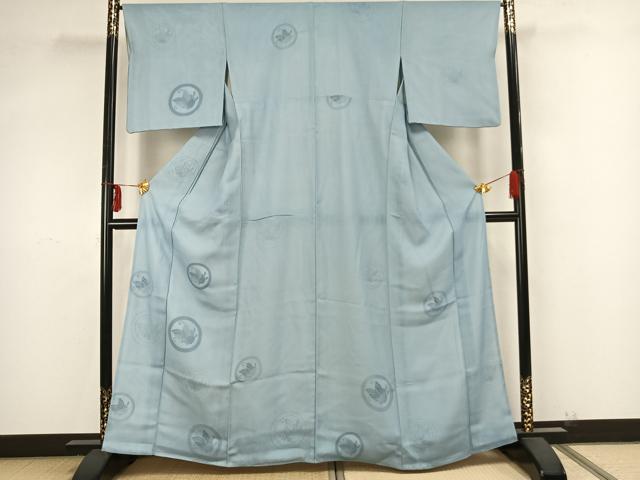 平和屋着物▽訪問着　無双　紗袷　紗×絽　蝶丸文　正絹　逸品　AAAZ9296fy