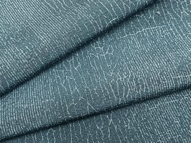 平和屋着物▽上質な小紋　単衣　杢目文　正絹　逸品　AAAZ9313fy