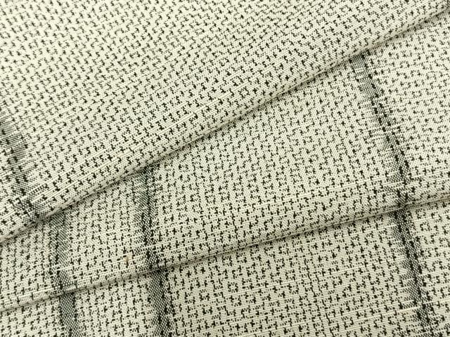 平和屋着物▽上質な紬　単衣　よろけ縞　正絹　逸品　AAAZ9337fy