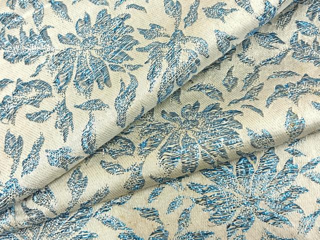 平和屋着物▽小紋　単衣　草花文　AAAZ9345fy