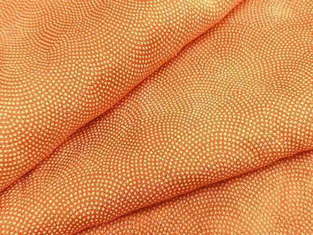 平和屋着物▽江戸小紋　単衣　鮫小紋柄　ロング丈　正絹　逸品　AAAZ9376fy