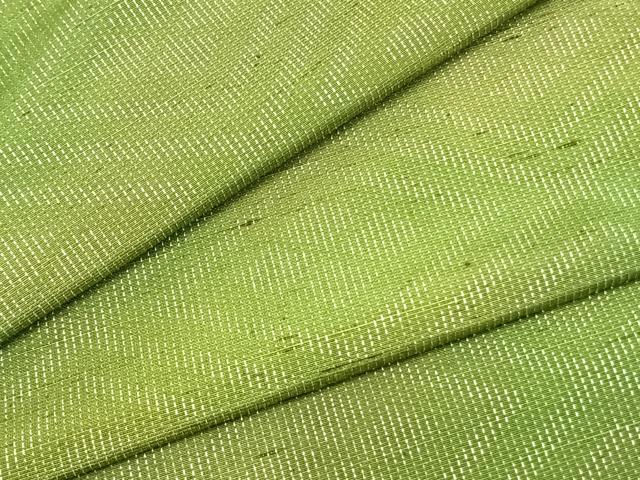 平和屋着物▽上質な紬　単衣　菱文　正絹　逸品　未使用　AAAZ9423fy