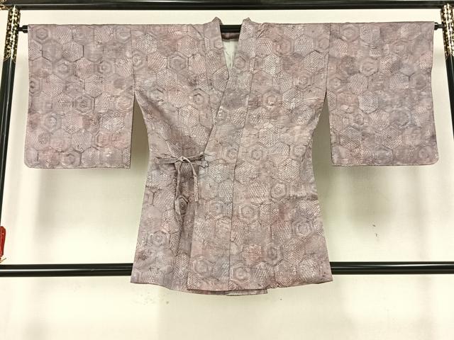 平和屋着物▽道中着　亀甲文様　正絹　逸品　未使用　AAAZ9448fy