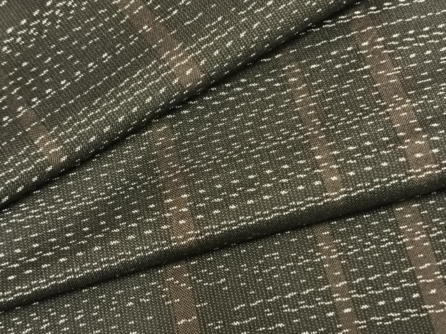 平和屋着物▽本場大島紬　単衣　横段文　正絹　逸品　未使用　AAAZ9522fy