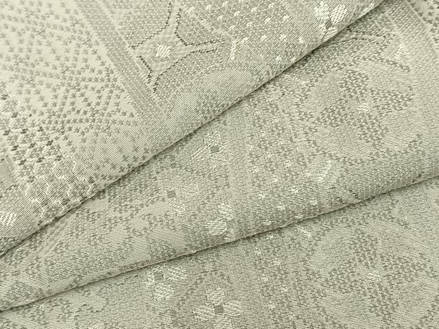 平和屋着物▽上質な小紋　単衣　立涌花文　正絹　逸品　AAAZ9536fy