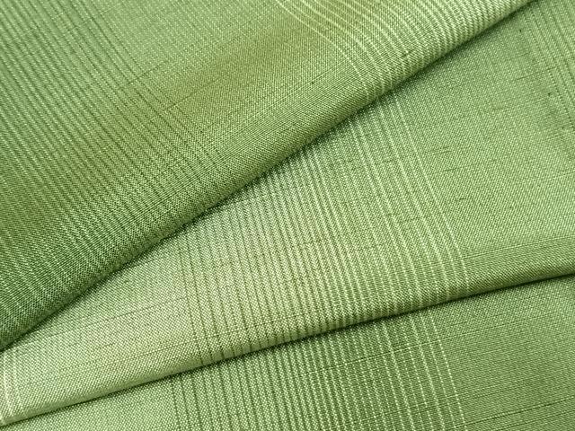 平和屋着物▽上質な紬 　単衣　間道 　正絹　逸品　未使用　AAAZ9560fy