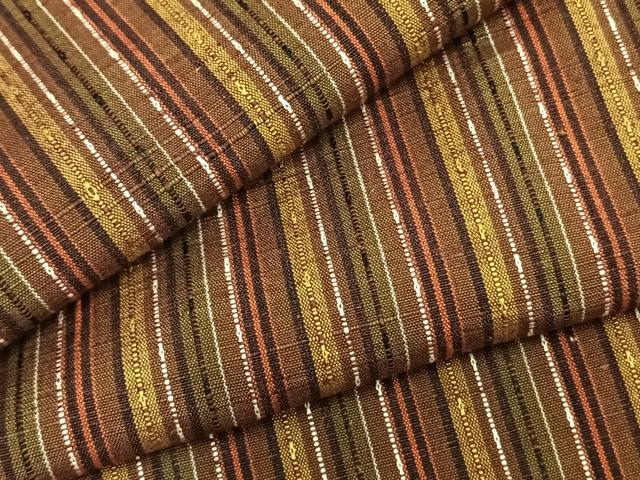 平和屋着物▽上質な紬　単衣　縞　正絹　逸品　AAAZ9569fy