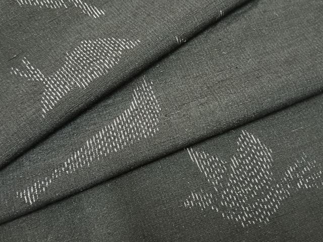 平和屋着物▽上質な紬　単衣　飛鳥文　正絹　逸品　AAAZ9638fy