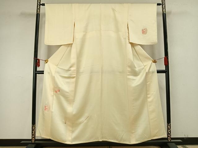 平和屋着物▽訪問着　単衣　総刺繍　仕覆花文　正絹　逸品　AAAZ9640fy