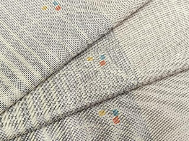 平和屋着物▽本場大島紬　単衣　南天文　正絹　逸品　AAAZ9642fy