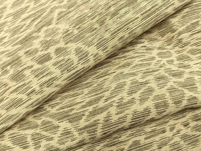 平和屋着物▽上質な紬　単衣　花尽くし　正絹　逸品　AAAZ9669fy