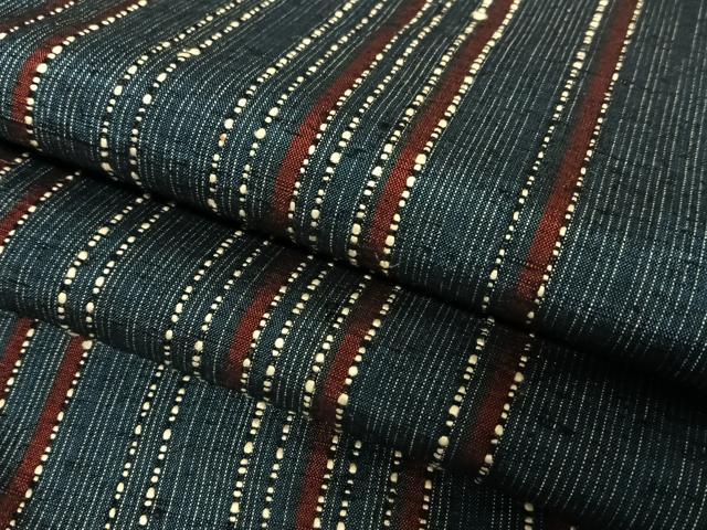 平和屋着物●上質な紬　縞　正絹　逸品　AABA0097zg