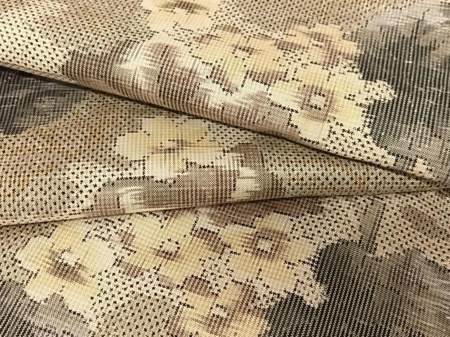 平和屋着物●本場大島紬　白大島　一元7マルキ　総絣　草花文　正絹　逸品　AABA0140zg