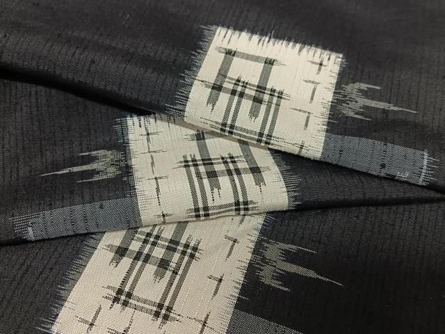 平和屋着物●上質な紬　色紙重ね飛鳥文　正絹　逸品　AABA0142zg