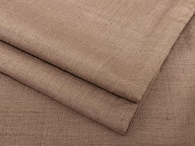 平和屋着物●結城紬　色無地　濃色　正絹　逸品　AABA0149zg