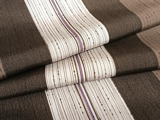 平和屋着物●上質な小紋　縞　正絹　逸品　AABA0181zg