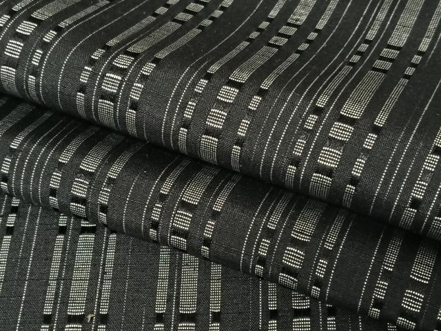 平和屋着物●道屯織　ロートン織　紬　格子　正絹　逸品　AABA0192zg