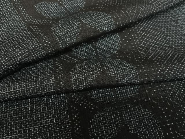 平和屋着物●結城紬　100亀甲　舞花文　飛び亀甲柄　正絹　逸品　AABA0204zg