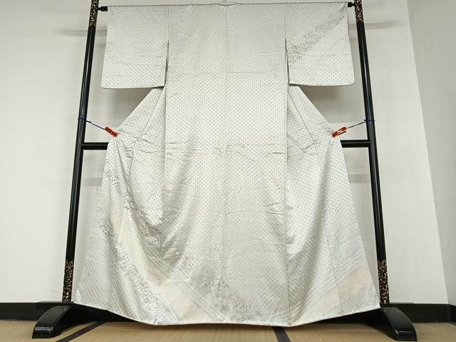 平和屋着物●訪問着　絞り　刺繍　吹き寄せ花文　金彩　正絹　逸品　AABA0237zg