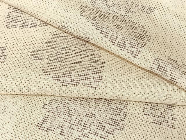 平和屋着物●本場大島紬　白大島　カタス7マルキ　色紙重ね花文　正絹　逸品　AABA0251zg