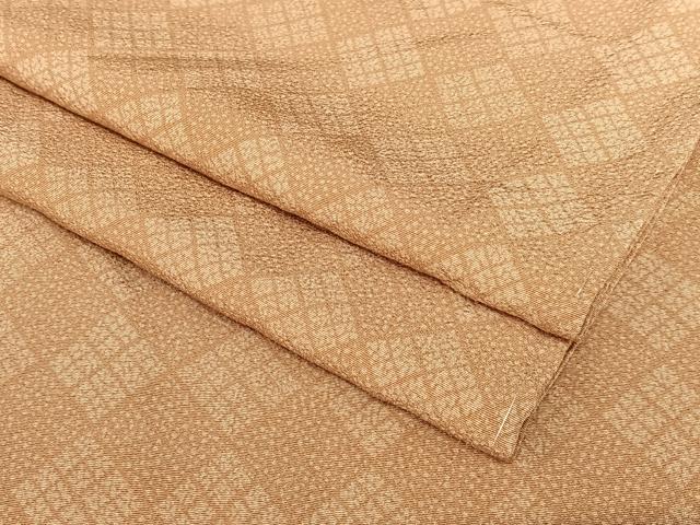 平和屋着物●上質な小紋　菱文　正絹　逸品　AABA0262zg