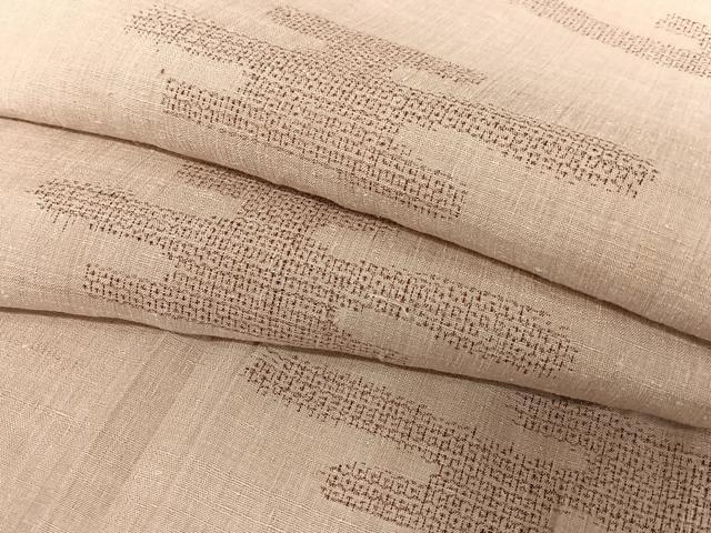 平和屋着物●本場結城紬　重要無形文化財　エ霞文　飛び亀甲柄　正絹　逸品　AABA0284zg