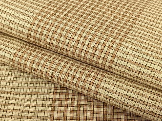 平和屋着物●上質な紬 　格子　正絹　逸品　未使用　AABA0306zg