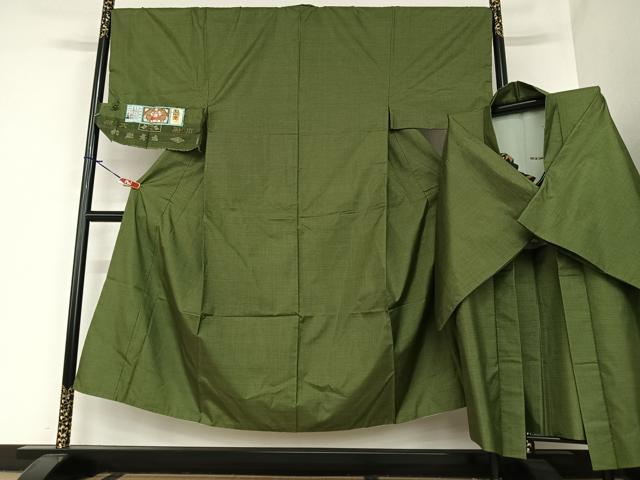 平和屋着物●男性　本場大島紬　アンサンブル　100亀甲　総詰め　くぼた謹製　証紙付き　正絹　逸品　AABA0326zg