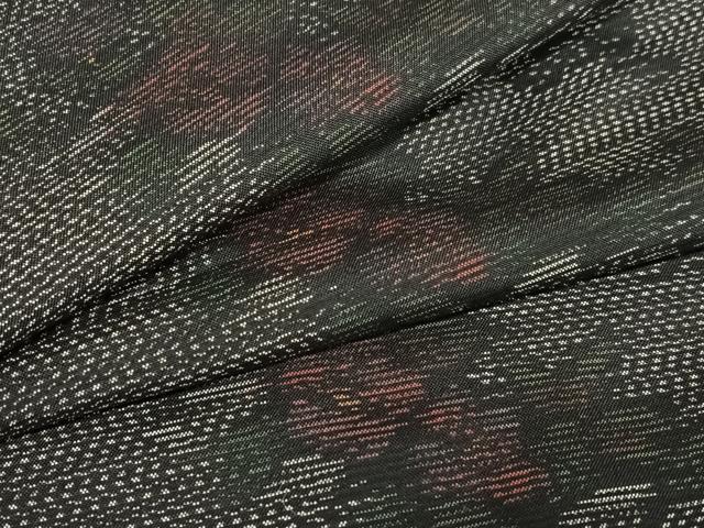 平和屋着物●本場大島紬　草花文　正絹　逸品　AABA0348zg