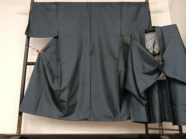 平和屋着物●男性　本場大島紬　アンサンブル　100亀甲　総詰　キングサイズ　正絹　逸品　AABA0350zg