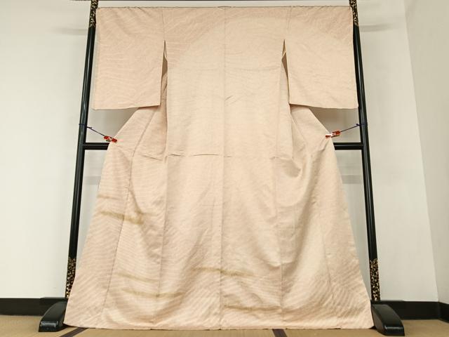 平和屋着物●訪問着　お召地　霞文　金彩　正絹　逸品　AABA0356zg