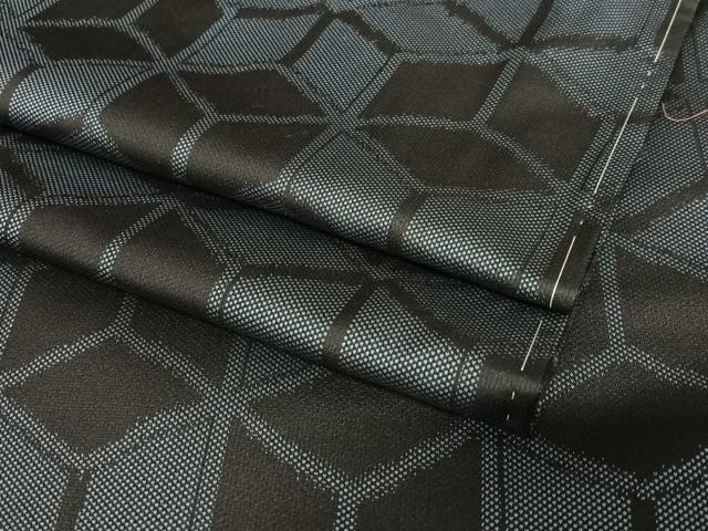 平和屋着物●上質な紬　幾何学文様　正絹　逸品　未使用　AABA0375zg