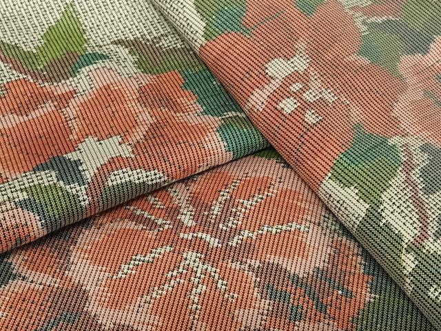 平和屋着物●本場大島紬　カタス7マルキ　総絣　枝花文　正絹　逸品　未使用　AABA0421zg