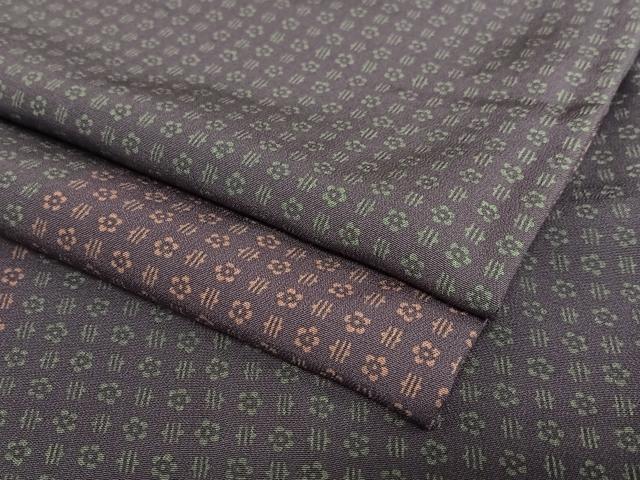 平和屋着物●上質な小紋　型染め　小花尽くし　正絹　逸品　AABA0429zg